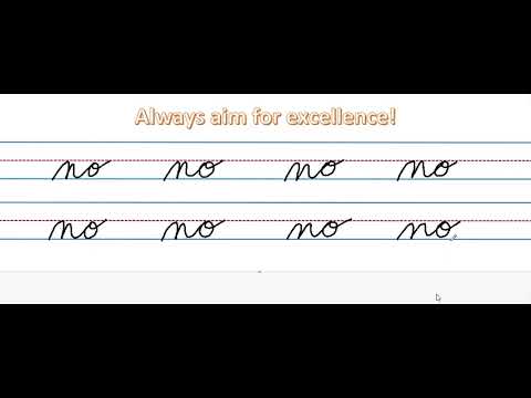 no | Filipino one syllable | Cursive Writing | Guide to writing for ...