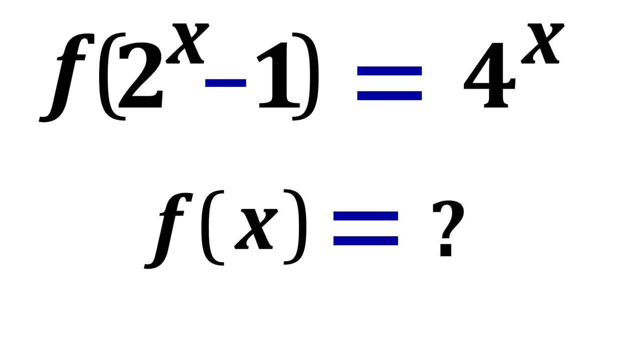 Functional Equation | Two Method Solved | f(x)=? - YouTube