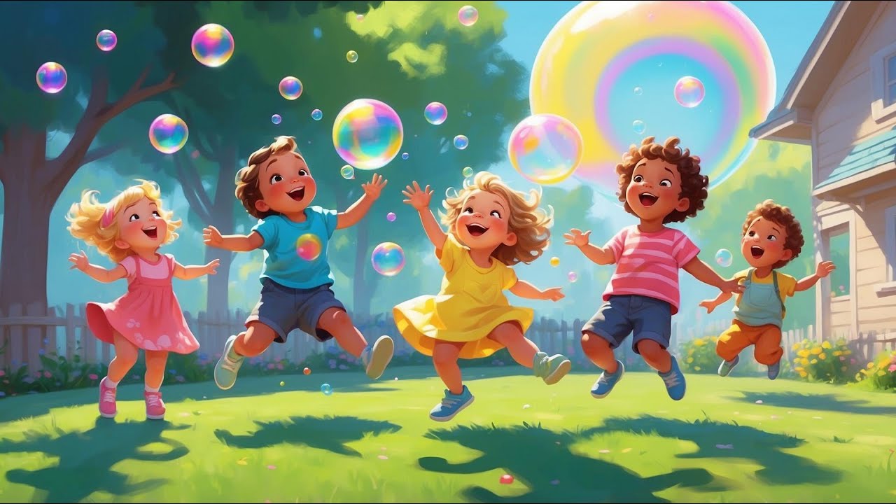 Bubbles Song for Toddlers 💦 Fun Kids Music & Sing-Along - YouTube
