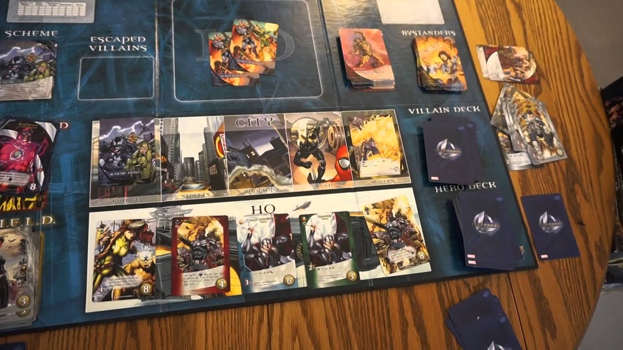 Legendary Marvel card game how to play 3 of 3 - YouTube