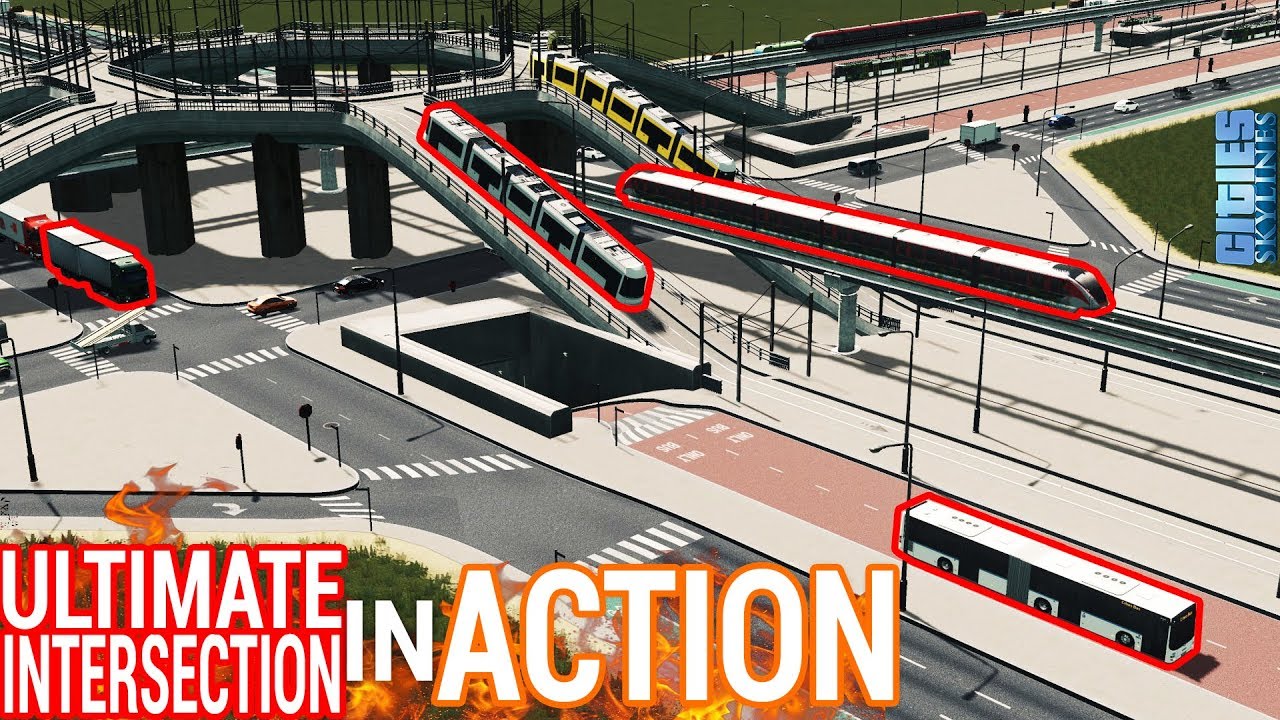 The ULTIMATE INTERSECTION in ACTION! | Cities: Skylines - YouTube