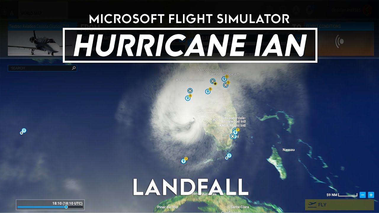 Microsoft Flight Simulator - Hurricane Ian - Landfall - YouTube