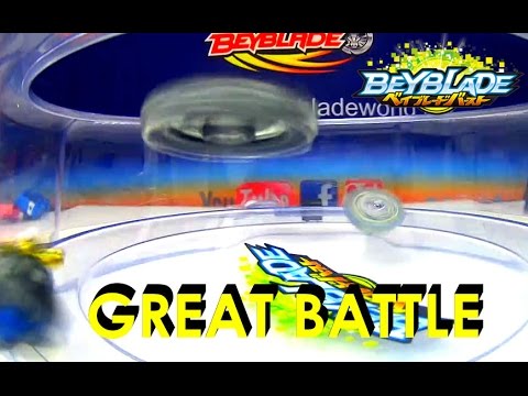 Beyblade Burst ベイブレードバースト B-00 Black Baldur .β.β vs B-62 Fang Fenrir.B ...