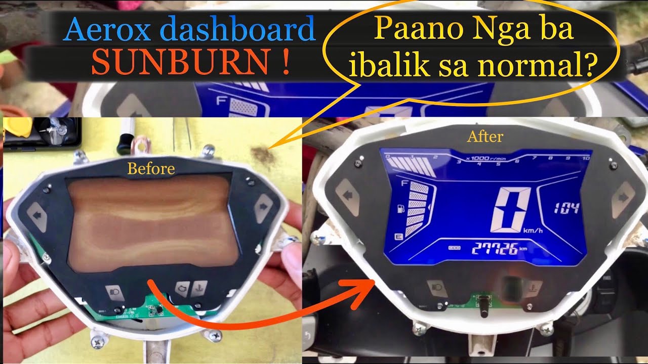 Paano gawin / How to repair Aerox 155 dashboard sunburn? step by step ...