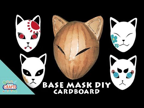 Demon Slayer Base Mask Tutorial | easy fox mask DIY - YouTube