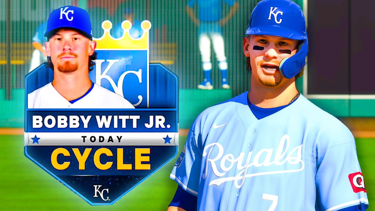 Bobby Witt Jr. hits for the CYCLE! MLB The Show 24 Franchise - YouTube