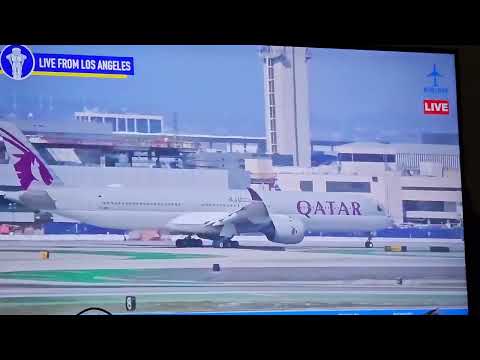 QATAR AIRWAYS FLIGHT 742 HEAVY FROM LAX AIRPORT TO DOH AIRPORT A-350 ...