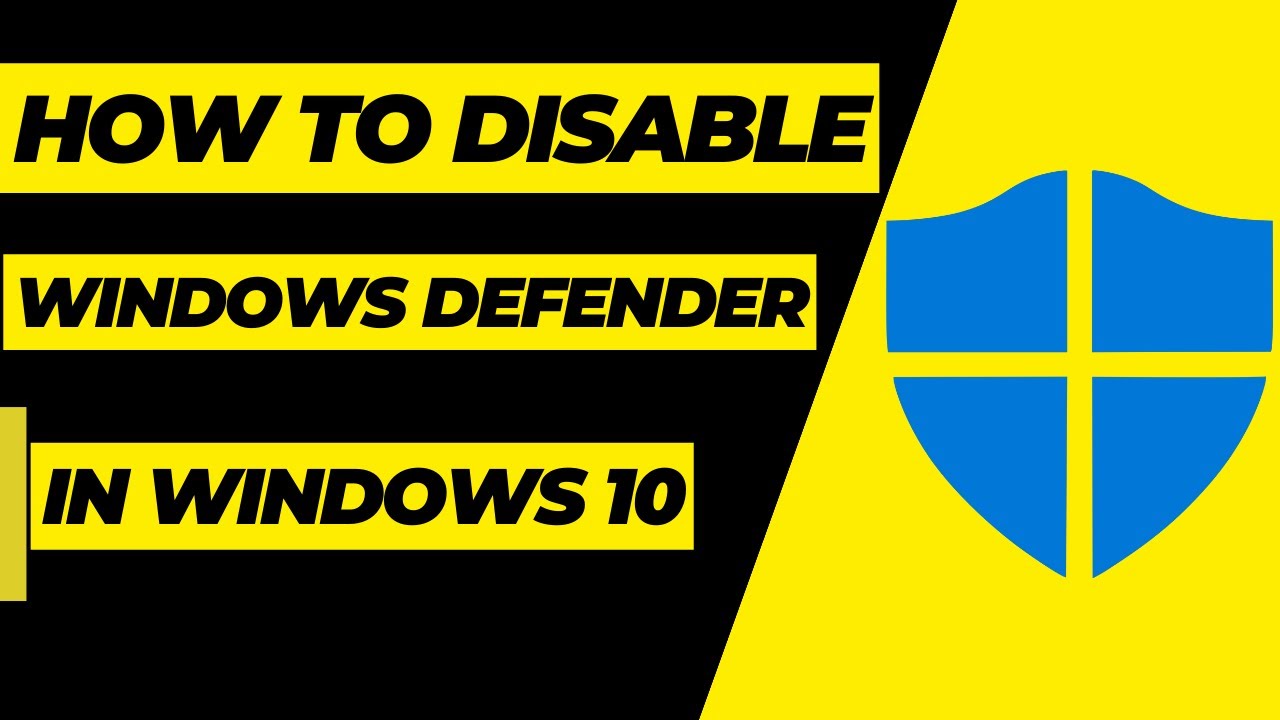 how to disable windows defender in windows 10 - YouTube