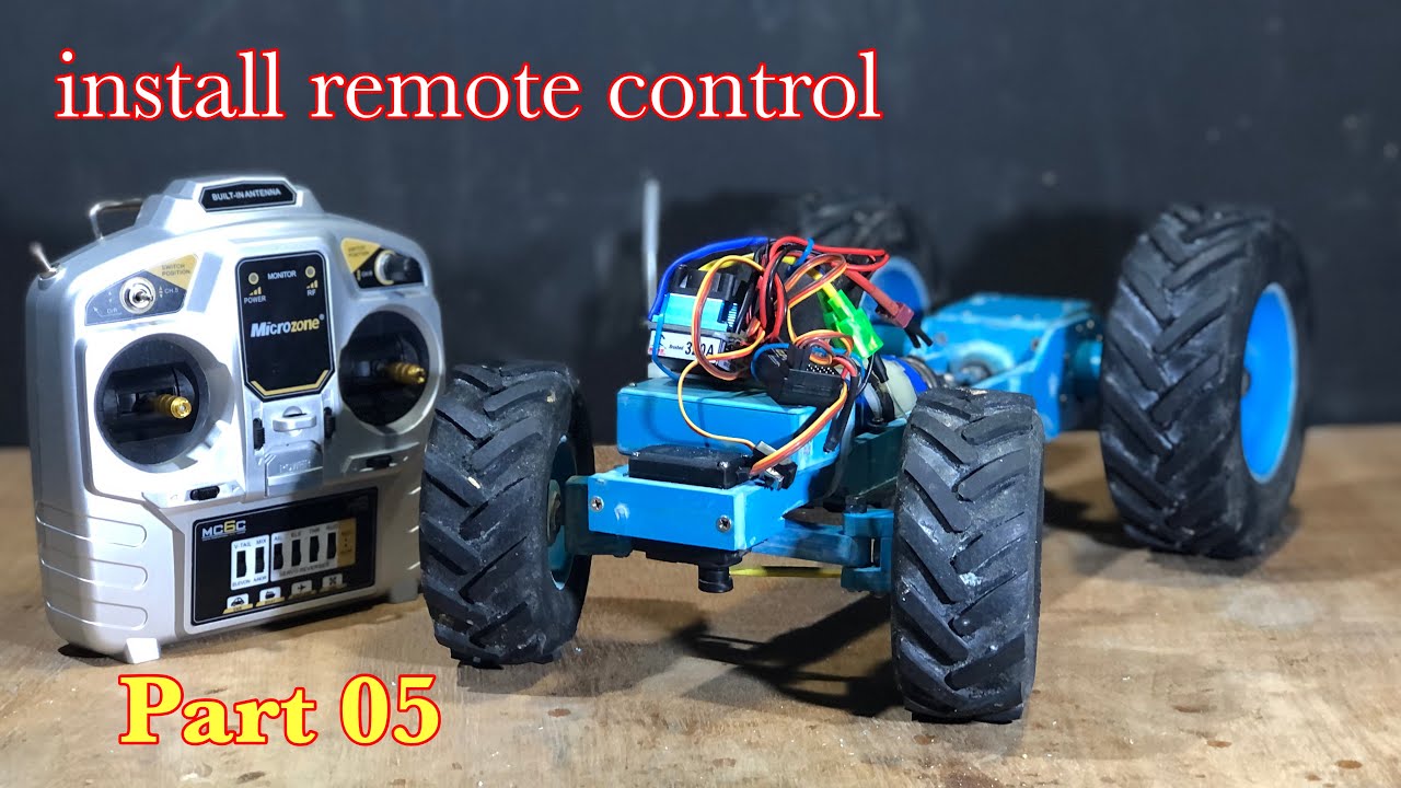 Install remote control system with RC tractor - YouTube