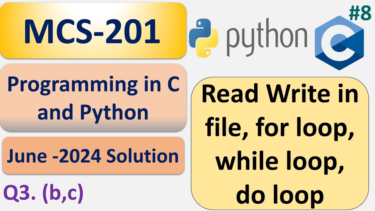 Read Write In File For Loop While Loop Do Loop Programming C And
