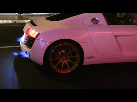 Audi R8 Flames !!! - YouTube