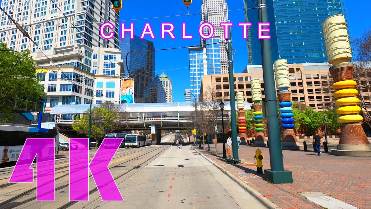 Spring Day Drive in Charlotte, 4K - UHD, North Carolina - USA - YouTube
