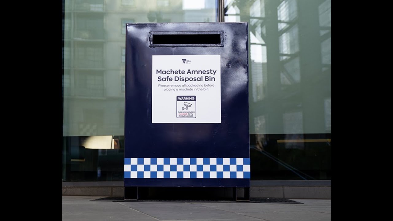 A SIGN OF THE DECLINE : VICTORIA INSTALLS ‘MACHETE AMNESTY BINS’ - YouTube