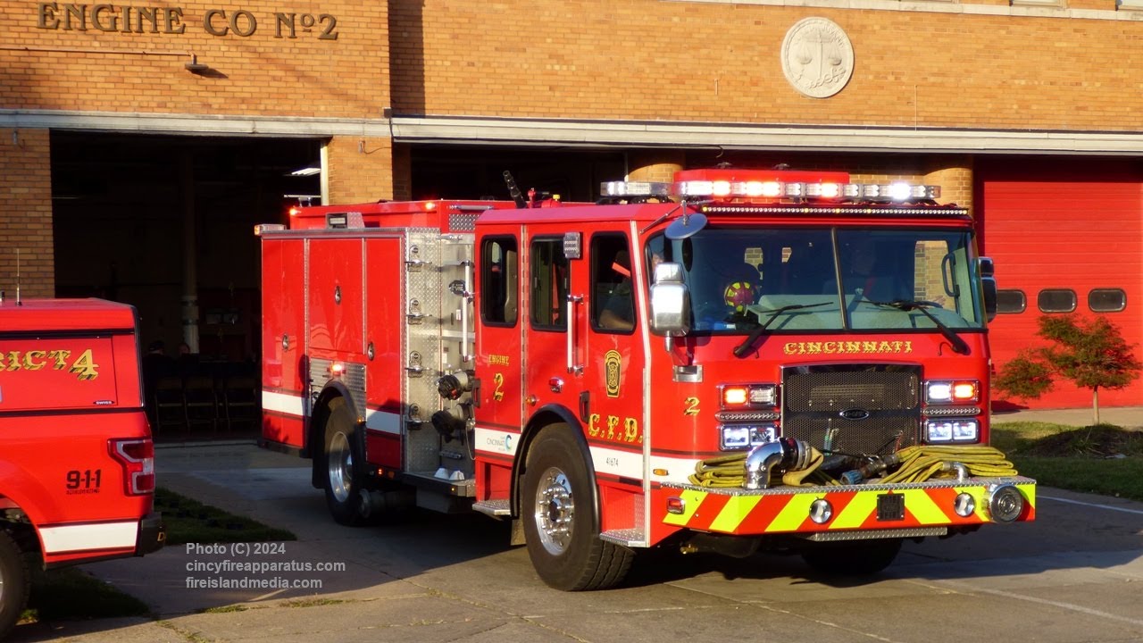 Cincinnati *New* Engine 2 Responding - With Q! - YouTube