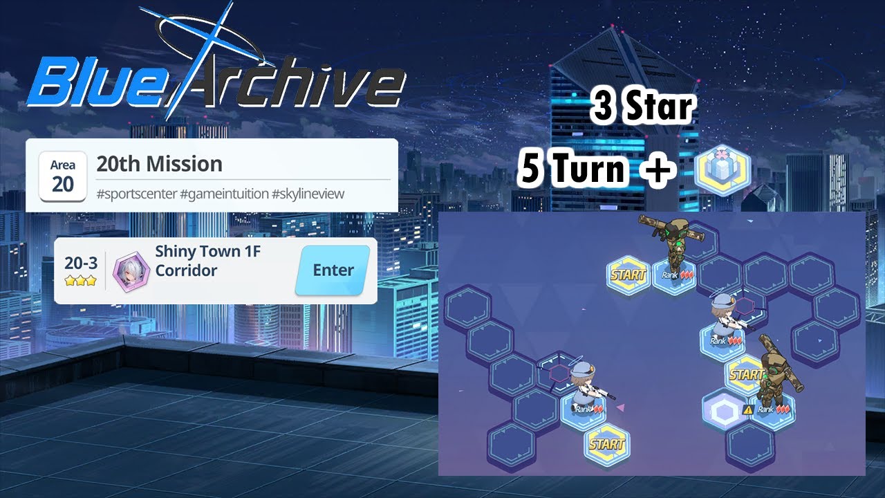 Blue Archive Global - Story Stage Hard 20-3 (3 Star & 5 Turn Clear) + Pyro Box - YouTube