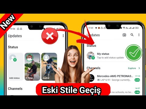 WhatsApp Yeni Durum Stilini Dikey Eski Stile Nasıl Değiştirebilirim 2024 |q