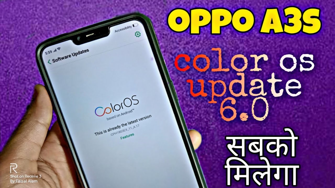 oppo a3s new color os 6.0 update | receive new color os 6.0 update in ...