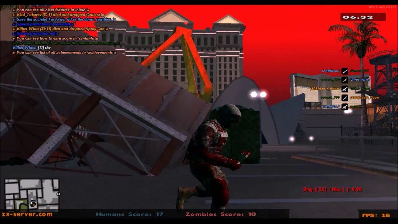 Gta san andreas samp 0.3.7 R2 † •ZombieModX™ [ZX]" Zombies vs Humans"by ...