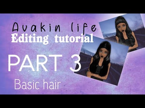 Photo editing tutorial #3 basic hair | Avakin life - YouTube
