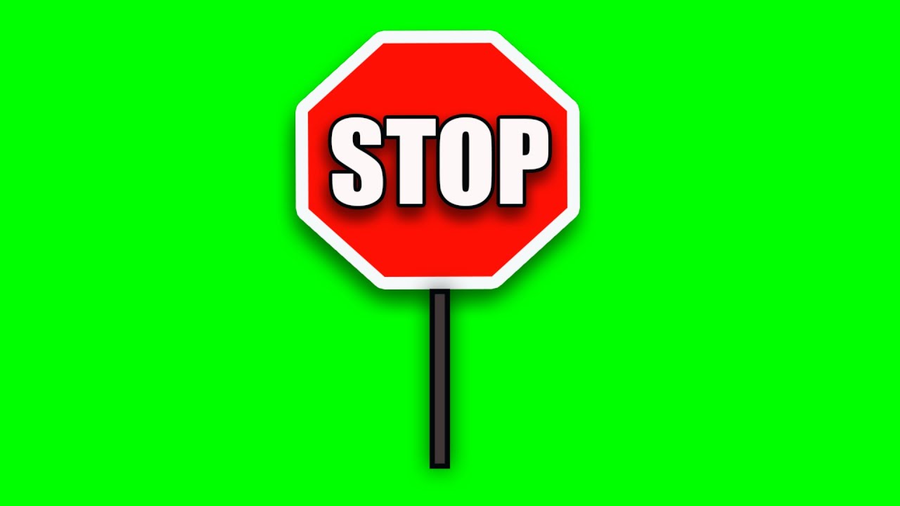 STOP SIGN with sound effects in 5 different skits with a green screen ...