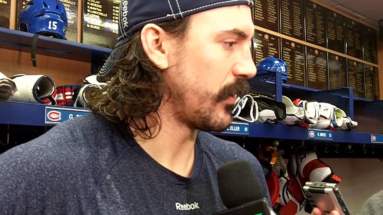 George Parros after the Habs 2-1 overtime win over the Blackhawks - YouTube