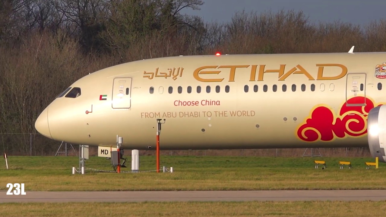 Etihad Airways Boeing 787-10 Adnoc Choose China A6-BMD EY21 Abu Dhabi ...
