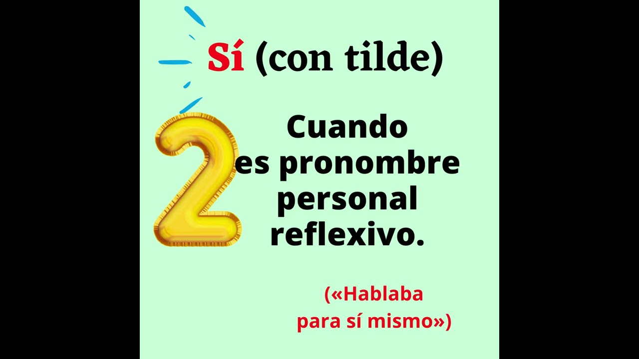 Si o Sí con tilde - YouTube