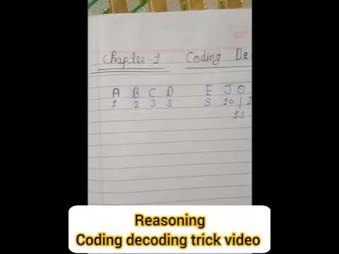 Reasoning chapter 1 Coding decoding trick short video #shortvideo #tricks #reasoningtricks - YouTube