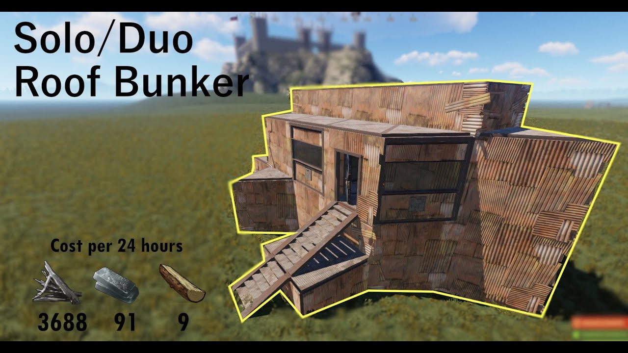 Solo/Duo Roof Bunker Base 2.0! | Rust | Base Building - YouTube