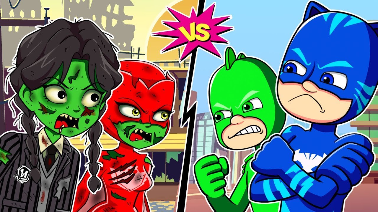Pj Masks Life : Owlette zombie vs Wednesday | PJ MASKS Ultimate Rescue ...