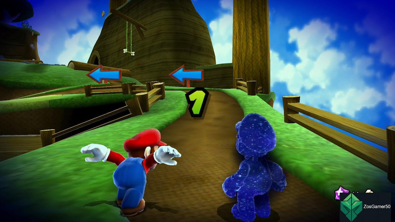 Super Mario Galaxy - Honeyhive Galaxy - Honeyhive Cosmic Mario Race ...