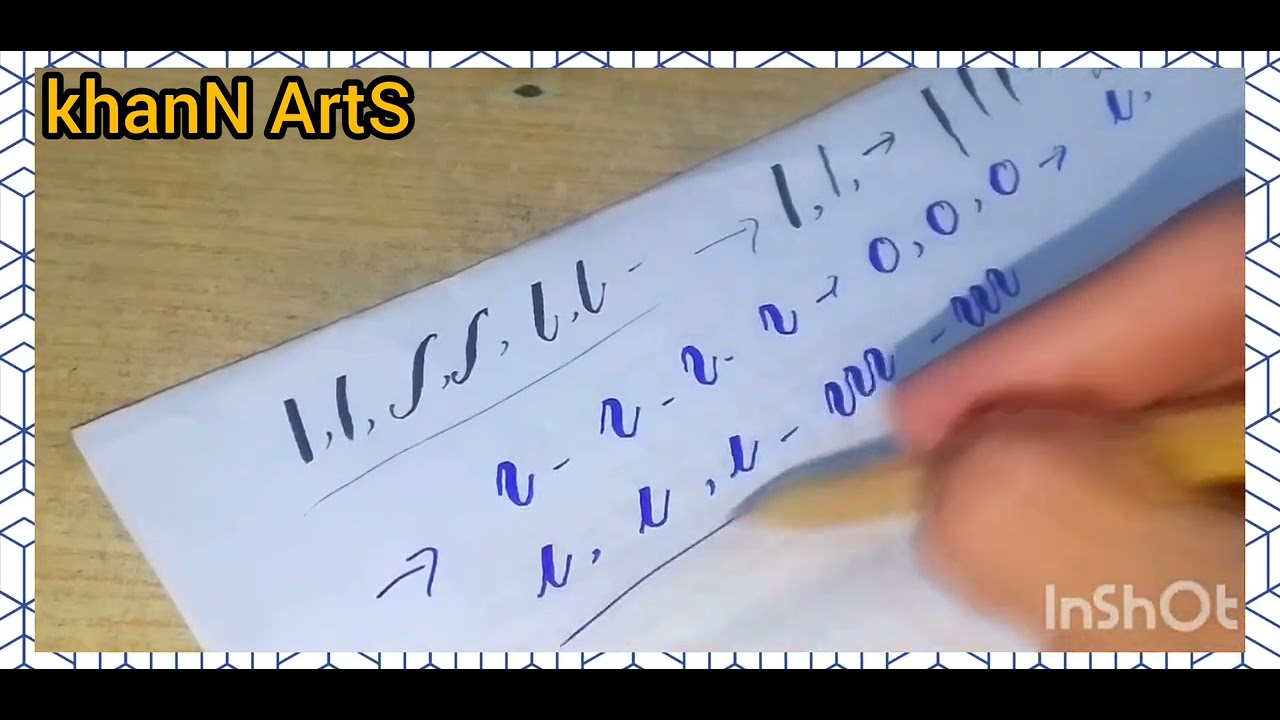 How to use "cut marker" lesson 2. English calligraphy,, khanN ArtS ...