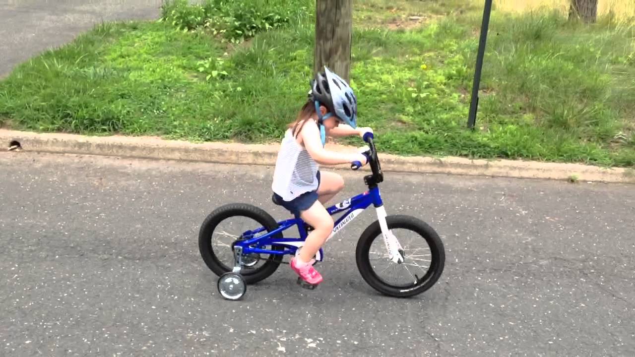 First ride on a big-kid bike! - YouTube