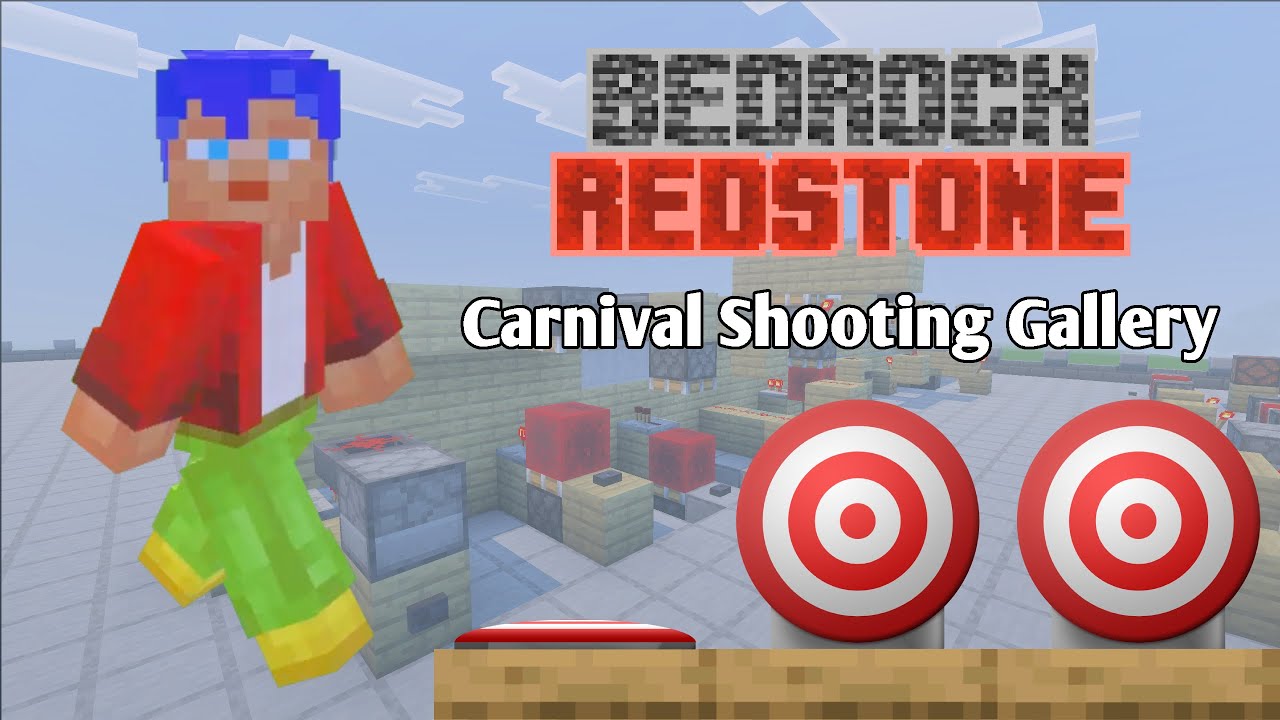 Minecraft Bedrock Redstone Carnival Shooting Gallery - YouTube