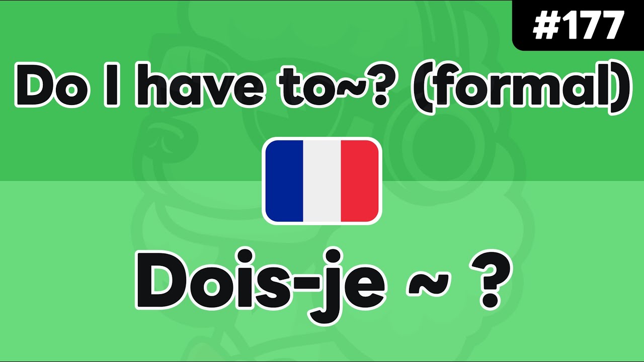 🇫🇷 Daily French for Beginners: Pick Up One Phrase Each Day! - "Do I ...
