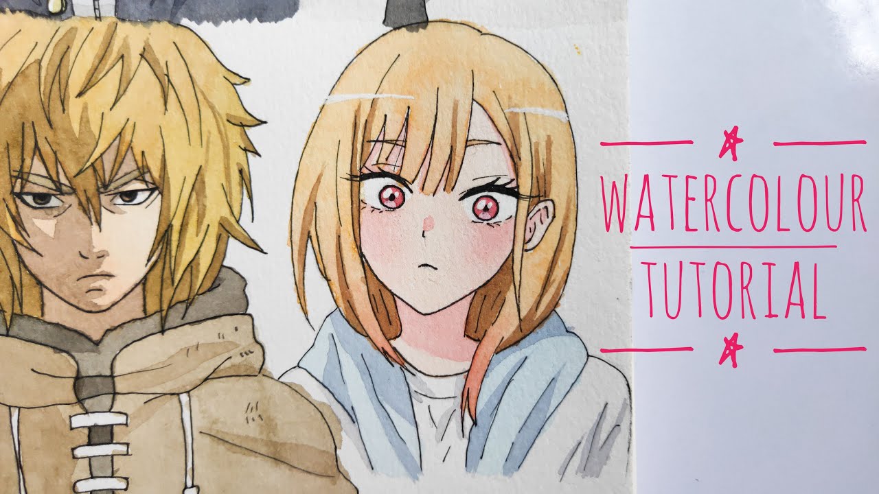 How to paint an anime character | Watercolor tutorial for beginners ...