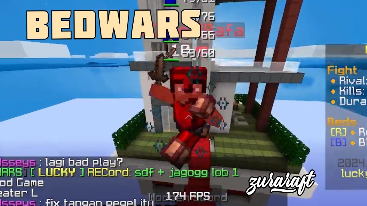 minecraft practice pvp (bedwars) :) - YouTube