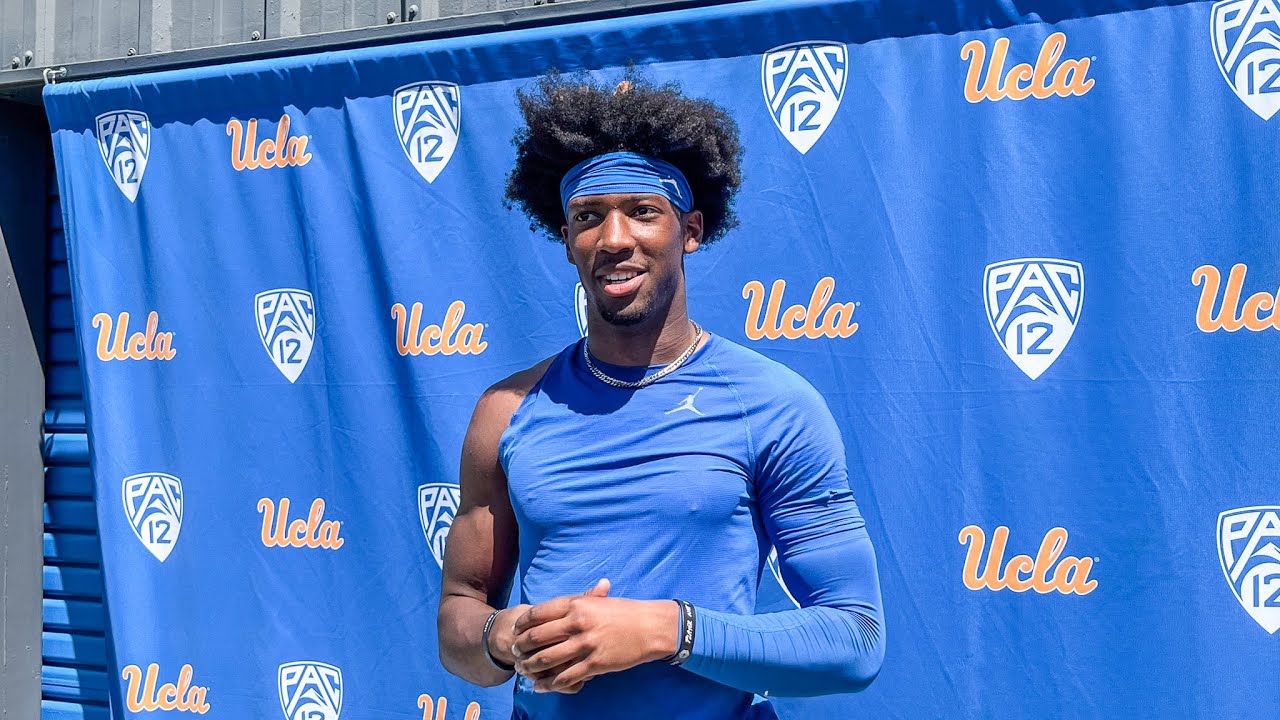 WR J.Michael Sturdivant after UCLA’s ninth spring practice 4/22 - YouTube