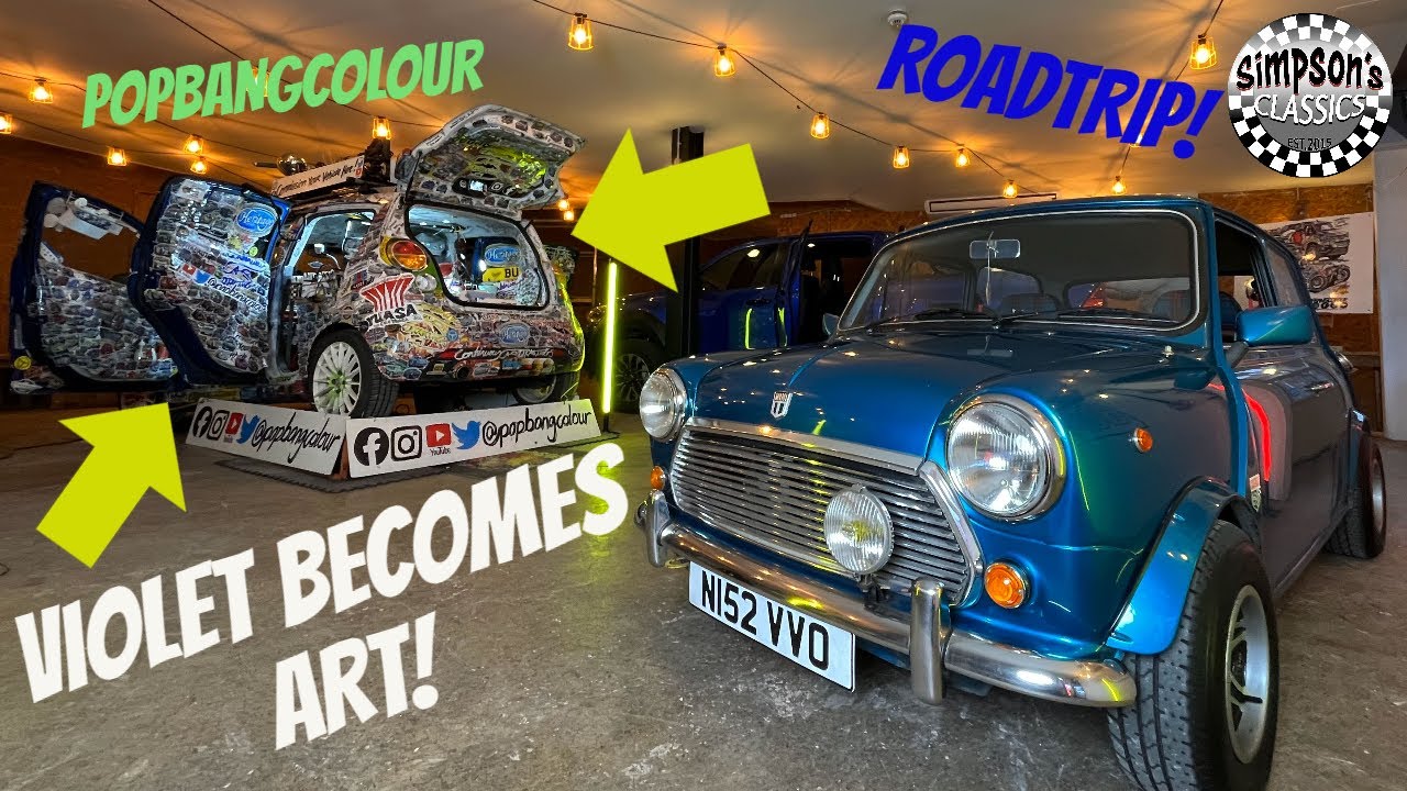 Classic Mini Art Work! ROAD TRIP to visit @POPBANGCOLOUR - YouTube