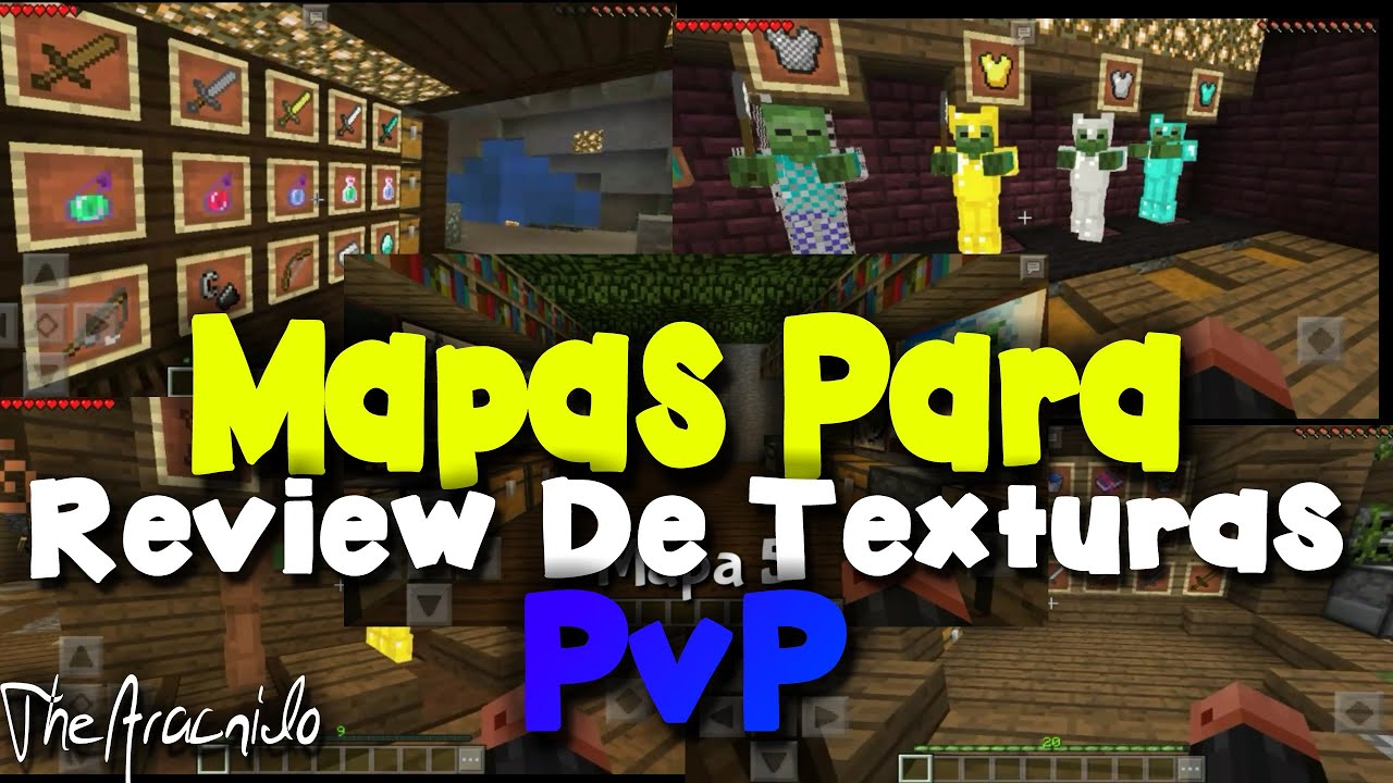 5 Mapas Para Review De Texturas PvP Minecraft Pe 1.15.2 | Mapas Para ...