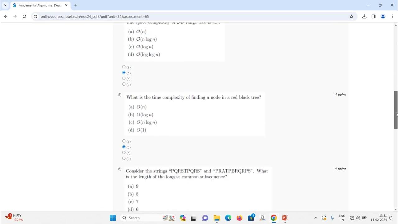 Nptel Fundamental Algorithms Design And Analysis Week 3 Assignment 3