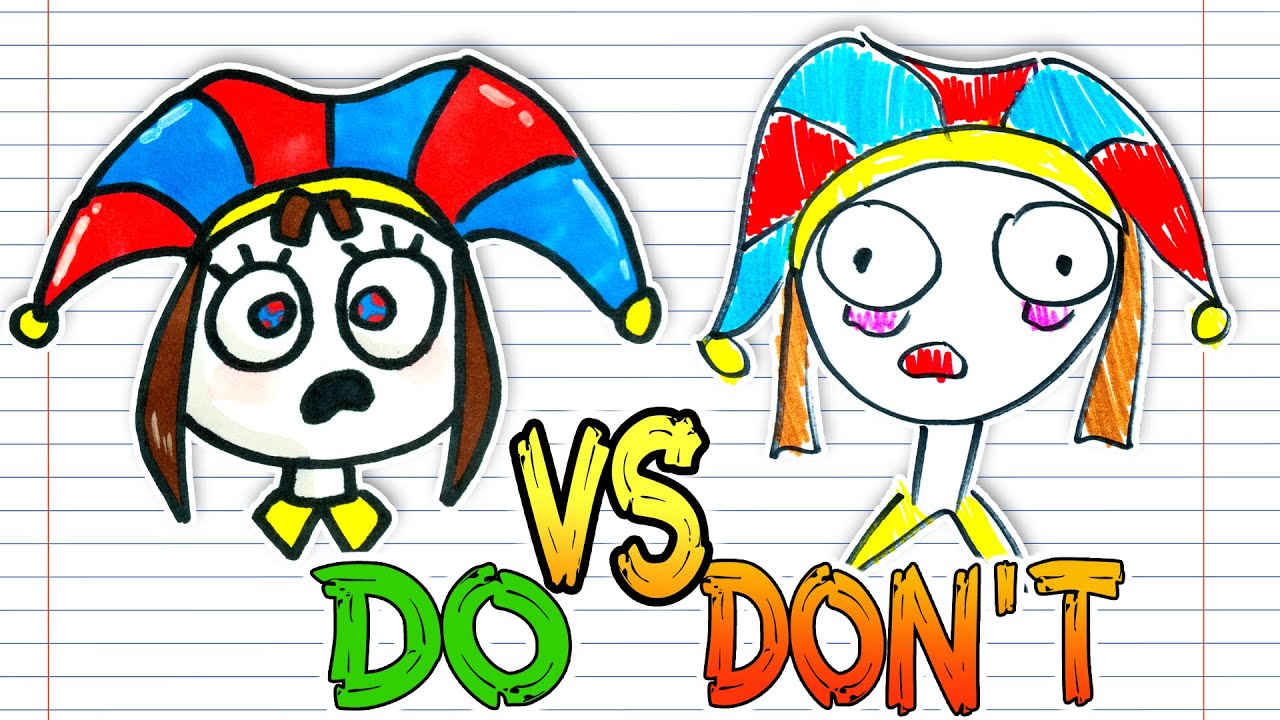 Do vs Don't Drawing Tutorial of Sad Pomni from The Amazing Digital ...