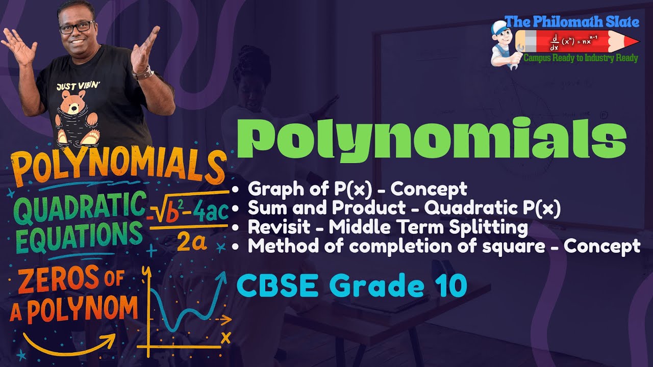 Lec 02 I Polynomials I Sum & Product of Roots I Grade 10 - YouTube