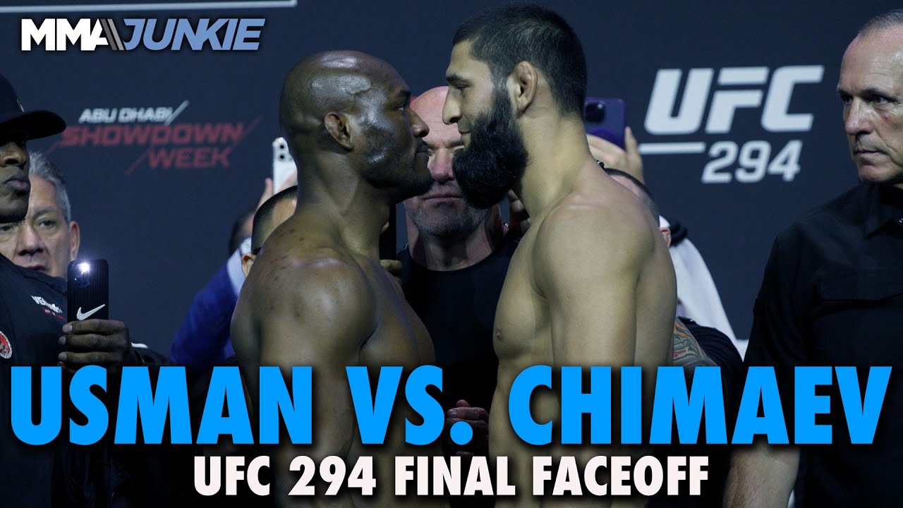 Kamaru Usman vs. Khamzat Chimaev Intense Final Faceoff For UFC 294 ...