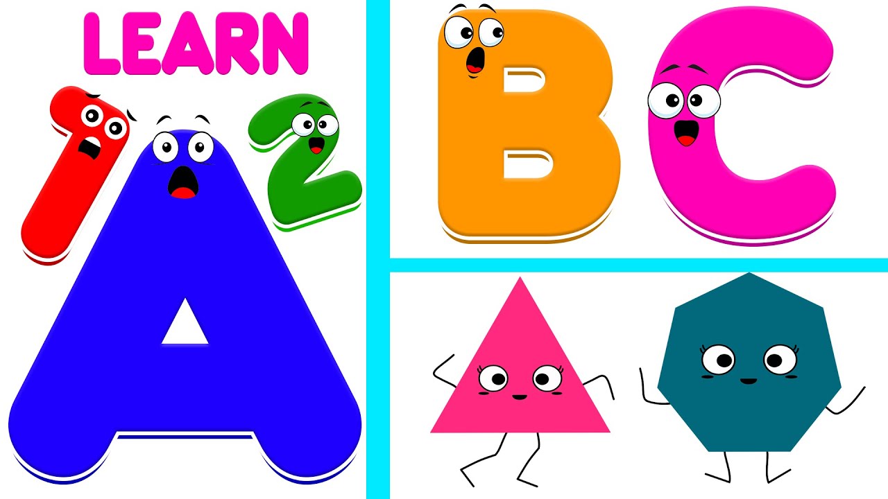Best Learn ABC, 123, Colors, Shapes and More | Nursery Rhymes & Kids ...