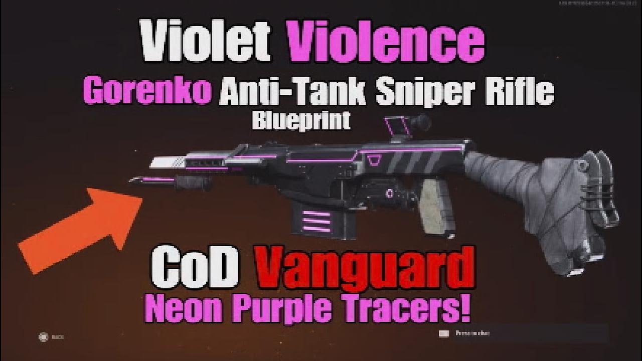 *NEW* VIOLET VIOLENCE Blueprint - Gorenko Sniper Rifle - NEON PURPLE ...