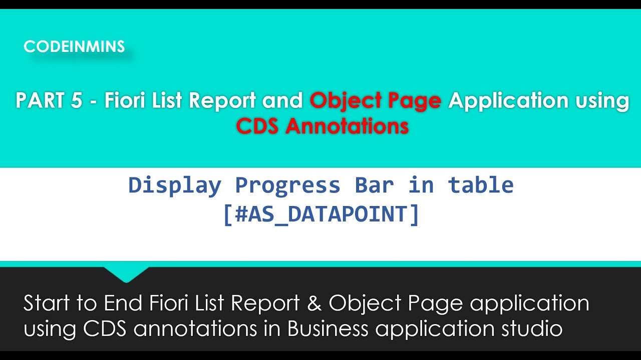 PART 7 - CDS Annotations to create Fiori Application using Business ...