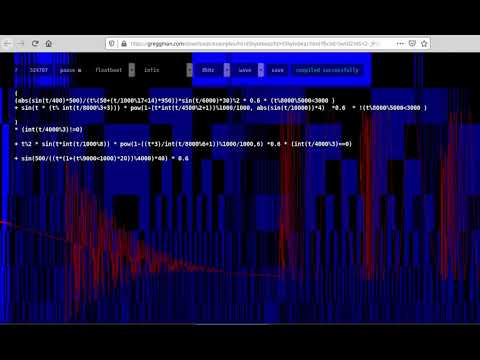 Playing with greggman's HTML5 floatbeat - YouTube