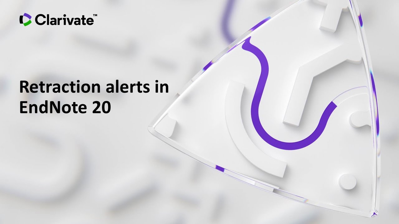 Retraction alerts in EndNote 20 - YouTube