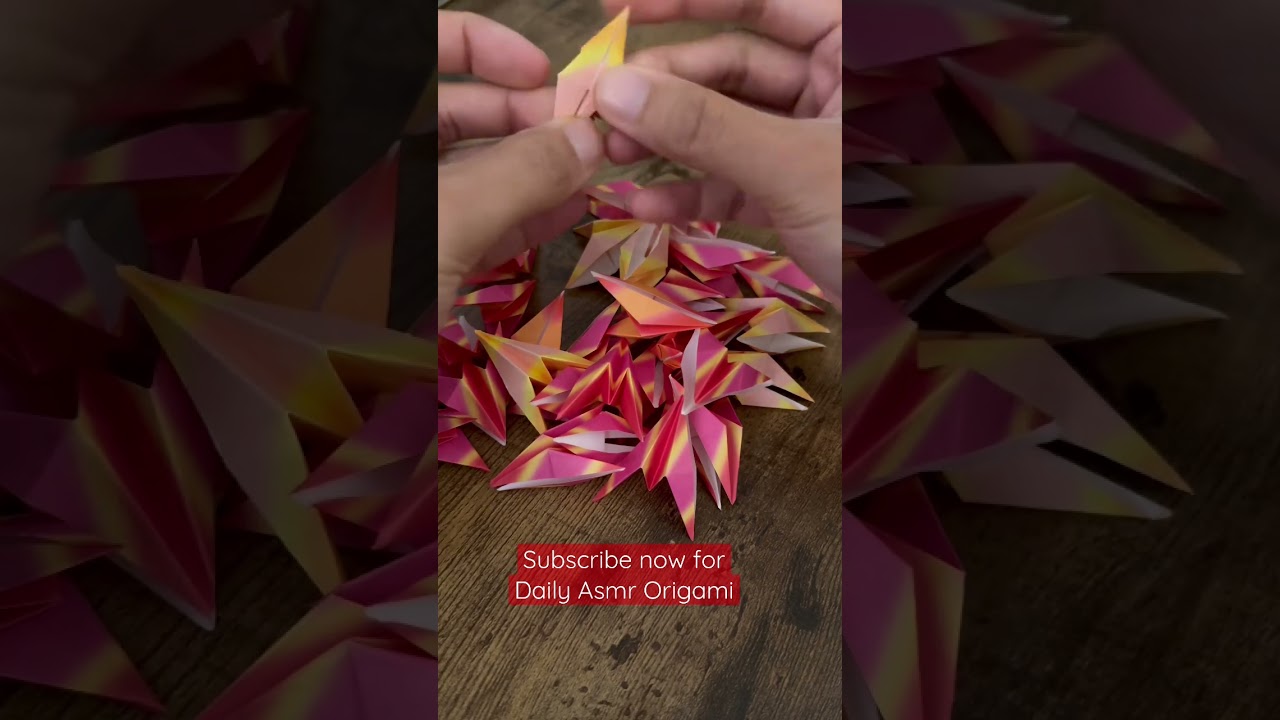 Fastest Way to Fold Asmr Origami Paper Crane - YouTube